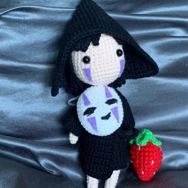 Ready to Go: Handmade Crochet Spirited Plush No Face Man Faceless Man ...