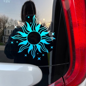 Holographic Moon Phase Decal Moon Car Decal Astrology Decal - Etsy