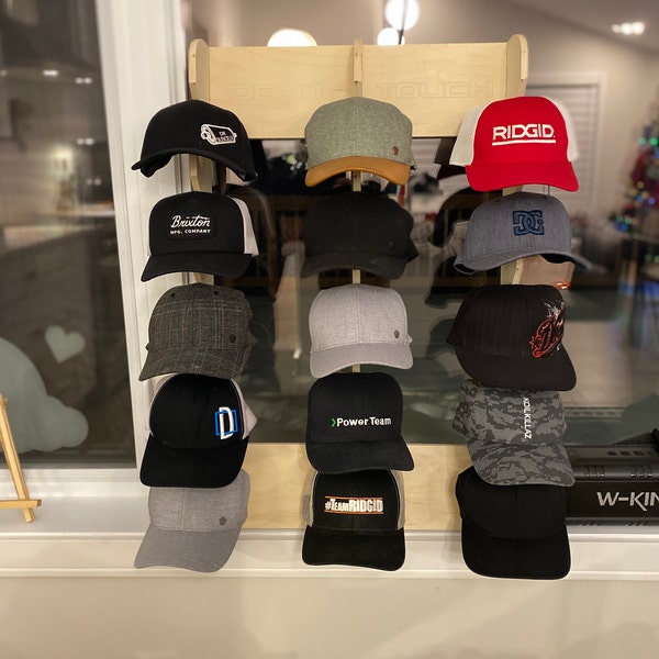Hat Rack Customizable Hat Handcrafted Wooden Cap Rack Gift for Him ...