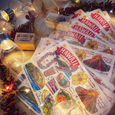 Hawaii State Postcard. - Etsy