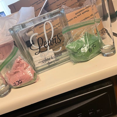 Unity Sand Set Ceremony Kit, Unity Candle Set Alternative, Monogram ...