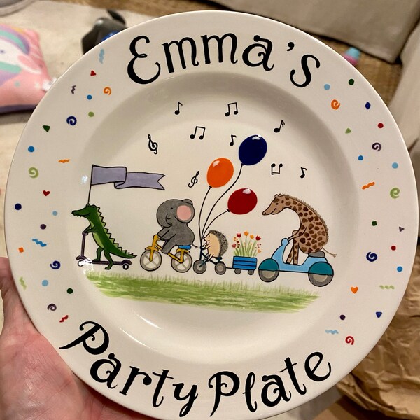 Personalized Hand Painted Children's Birth Plate or Special Occasion ...