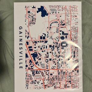 College Town Map, Iowa City Map Print, College Graduation Gift ...