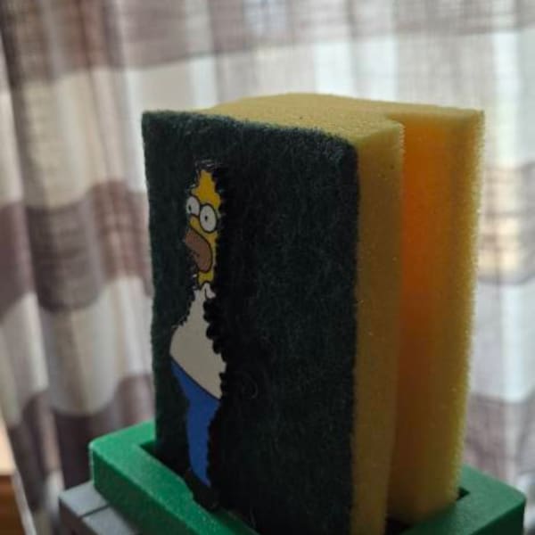 Homer Simpson Sponge Holder - the Simpsons Bush Meme Gift - High ...
