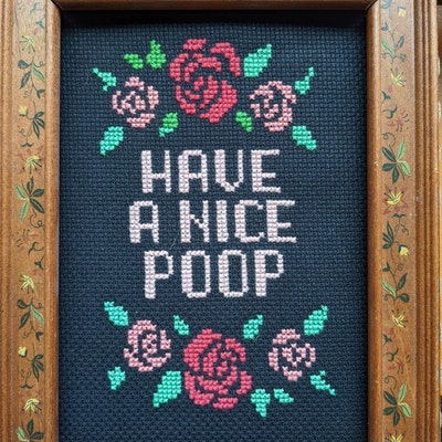 Have a Nice Poop Cross Stitch Pattern Funny Modern Silly - Etsy