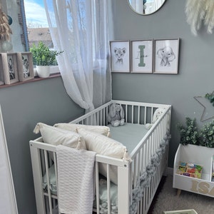 Set of 3 Jungle Animal Nursery Decor Wall Art Print Personalized Name ...