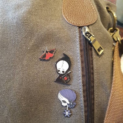 Grim Reaper Pin Hard Enamel Pin Skull Pin Skeleton Pin Death Pin Creepy ...