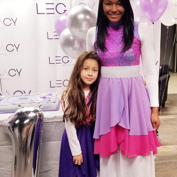 Zoya 2 Sleveless V-neck Leotard/ Turquoise Leotard/ Metallic / Glow ...