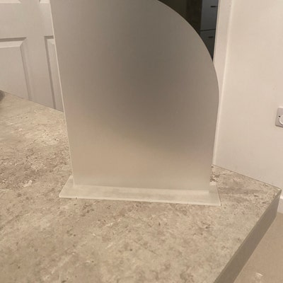 Acrylic Blank Half Arch Table Plaque Sign. Perfect for Weddings, Social ...