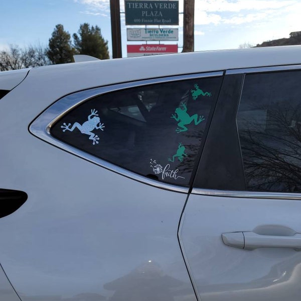 Frog Family Car Window Vinyl Decals, Car Family Stickers, Frog Lovers ...
