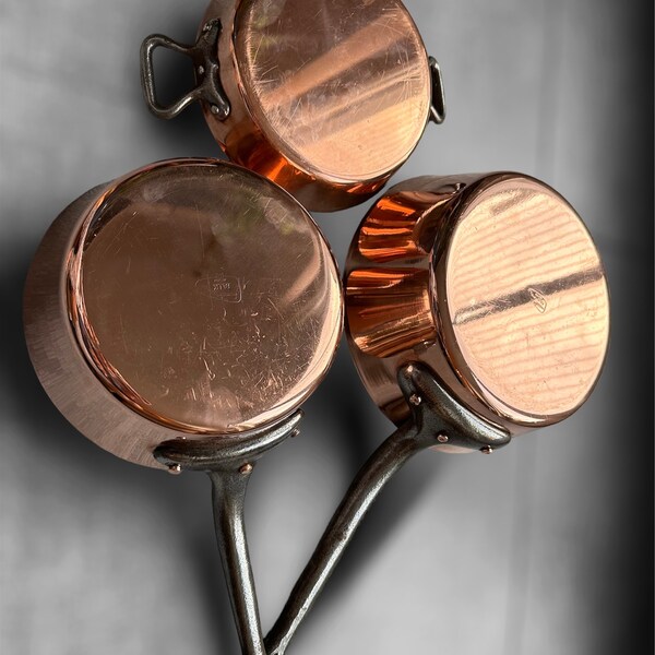 Vintage French Copper Cookware. Copper Pot With Lid. French Cooking Pot ...