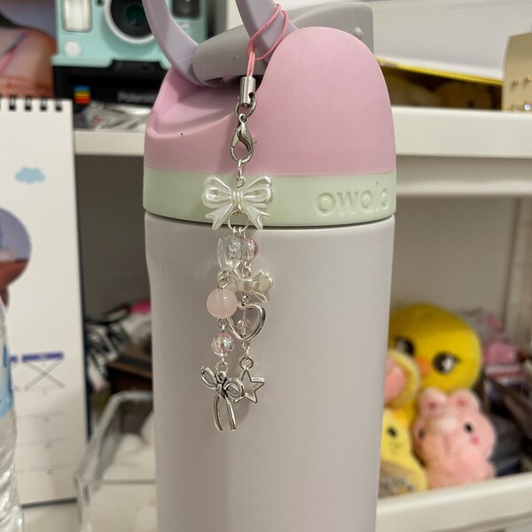 Pink Coquette Bow Phone Charm - Etsy