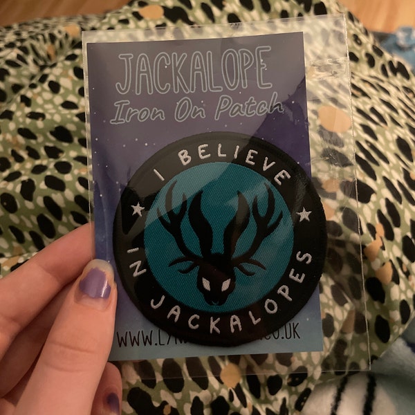 Jackalopia - 'I Believe in Jackalopes' Iron on Woven Patch 7cm - Etsy