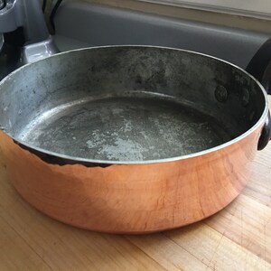 Antique French Daubiere Roasting Copper Cookware Lid Pan Pot - Etsy