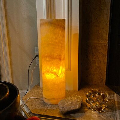 Crystal White Onyx Table Lamp 16 Simple Elegance - Etsy