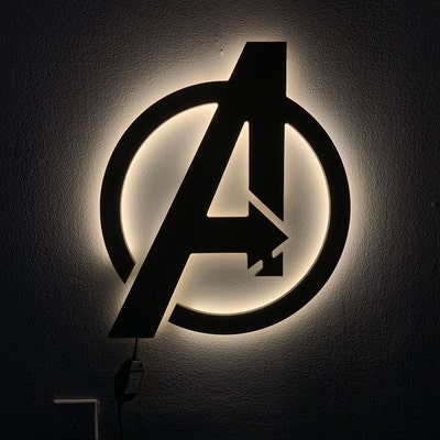 Wood Illuminated Avengers Sign, Wall Art, Wall Decor, Endgame, Avengers ...