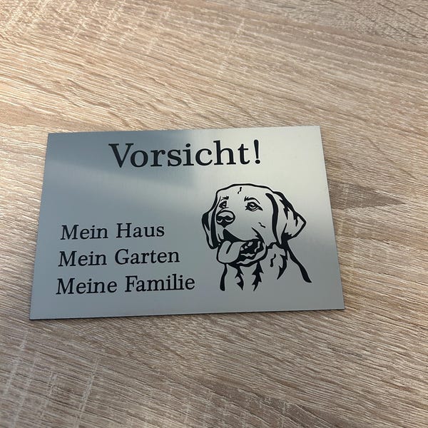 Hundeschild Warnschild Achtung! Betreten auf eigene Gefahr ! Schild ...