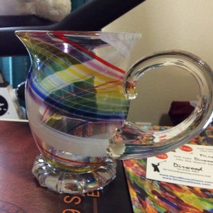 Hand Blown Glass Fluted Bowl Table Centerpiece Incalmo | Etsy