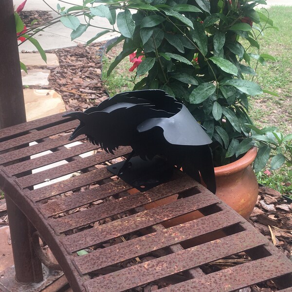 Free Shipping, Crow, Raven, Steel Sculpture, Raven Sculpture, Garden ...