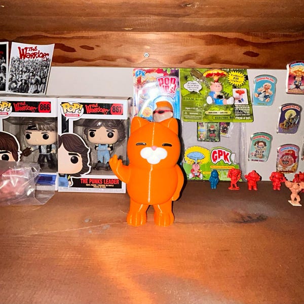 Rebellious Cat Figurine - 3D Printed Cheeky Cat With Middle Finger ...