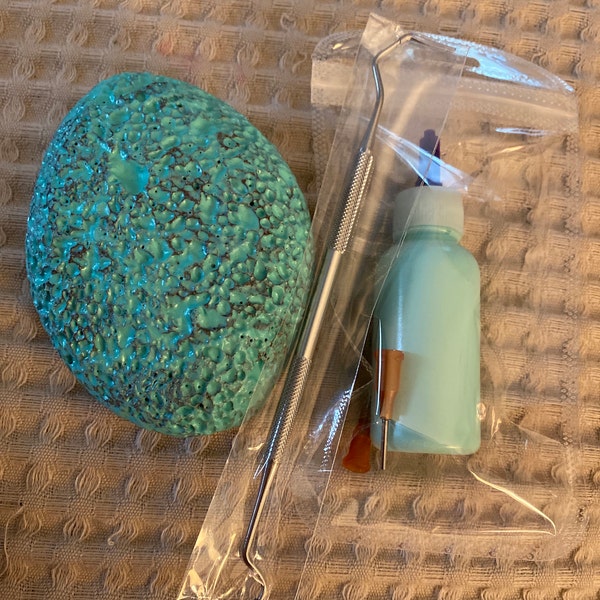 Picky Party Fully Covered Caribbean Blue Picking Stone Fidget - Etsy