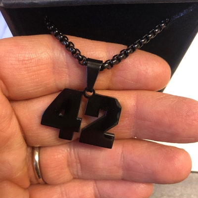 Number Pendant Black - Etsy