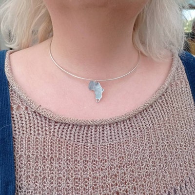 Gold India Map Necklace, 18kt Gold Plated Tiny India Map, Personalized ...