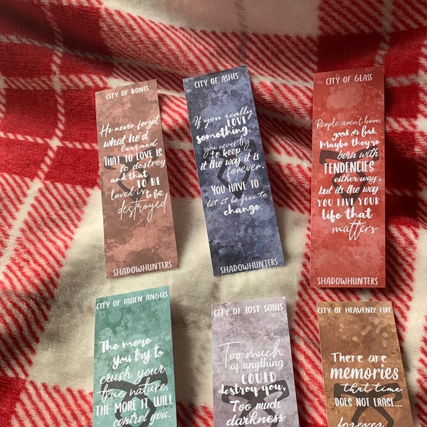 10. Shadowhunters Series Bookmarks - Options Available - Etsy