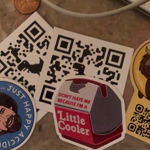 Rick Roll Sticker, QR Code Sticker, Meme Sticker, Joke Waterproof Vinyl ...