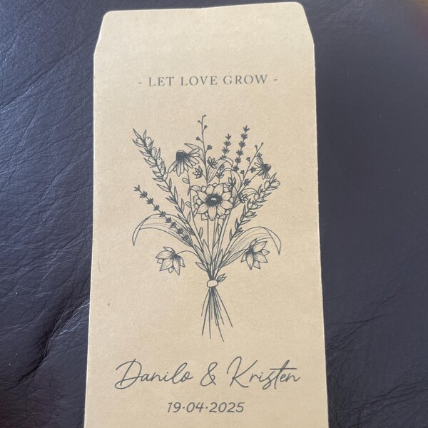Custom Printable Seed Packet, Seed Envelope, Printable Seed Packet ...