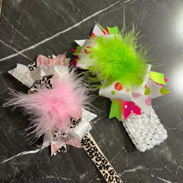 Marabou Feather Puffs - Set of 10 - You Choose Colors - Feather Puff ...