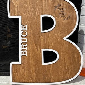 Monogram Wedding Guest Book Letter Sign Wedding Guest Book - Etsy