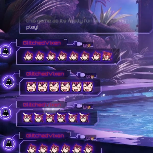 Cyber Style Chat Widget for Twitch Streamelements and Streamlabs - Etsy