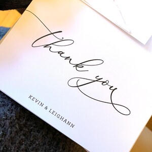 Thank You Card Personalized Folded Thank You Card With - Etsy