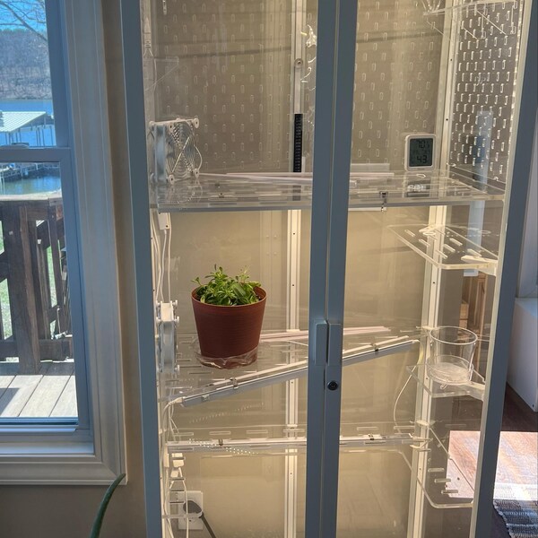V2** Milsbo Tall 11 Piece Acrylic Shelf Set for Ikea Greenhouse Cabinet ...