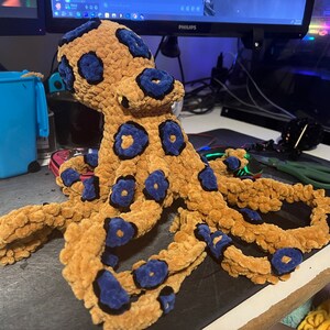 Crochet Pattern Realistic Cuttlefish-amigurumi Cuttlefish-stuffed ...