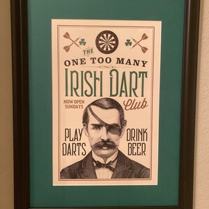 Darts Gift, Dart Player, Irish Decor Art Print Beer Lover Gift, Irish ...