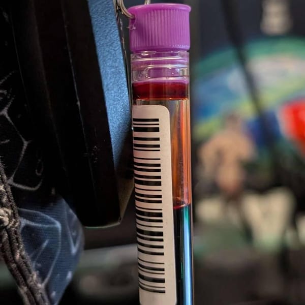 Blood Test Tube Keychain / Chemistry / Transfusion / Blood Bank ...
