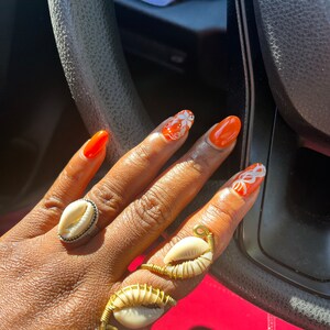 African Cowrie Shell Rings Tribal Rings African Jewelry Adjustable ...