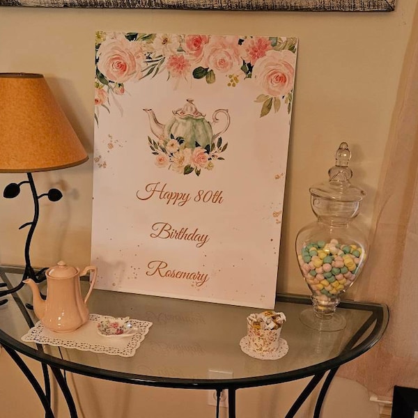 Tea Party Welcome Sign Template, Printable Bridal Tea Shower Welcome ...