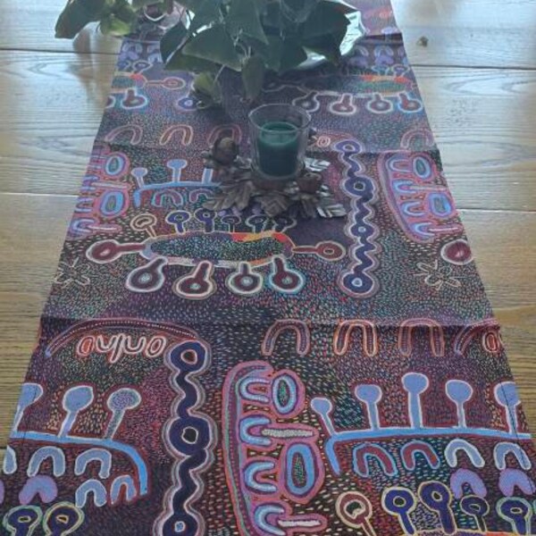 Table Runner Indigenous - Water Dreaming 140cm X 35cm - Etsy