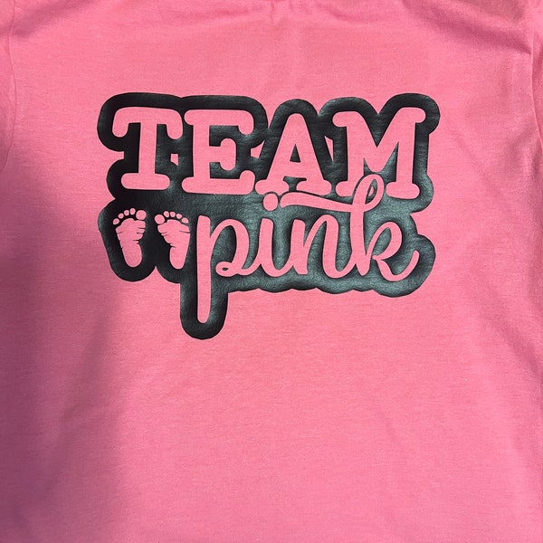 Team Pink SVG Personal or Commercial Use Fun Design for Gender Reveal ...