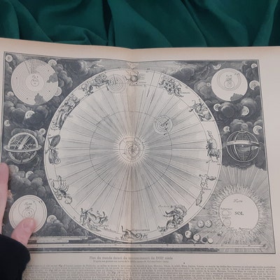1897 Antique Map of Palestine Jerusalem Israel Holy Land Larousse Print ...