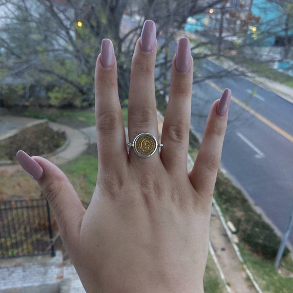 Moon Spinning Ring - Crescent Moon, Spinning Ring, Lunar Ring, Fidget ...