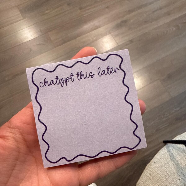 Lavender “chatgpt This Later” Sticky Notes – Cute Purple Notepad, Funny ...