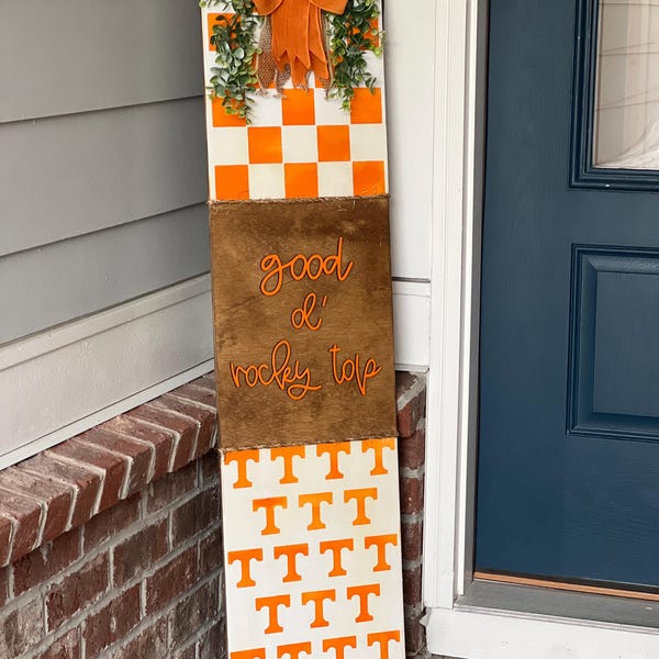 Tennessee Vols Porch Decor/ Tennessee Vols Door Hanger/ Tennessee Vols ...