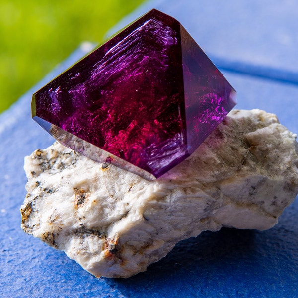Amazing Nice - TOP Luster Deep Purple ALUNITE Crystal on MATRIX From ...