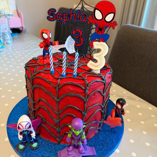 Spidey Inspired Cake Topper, Print at Home, DIY, Last Minute, Party ...