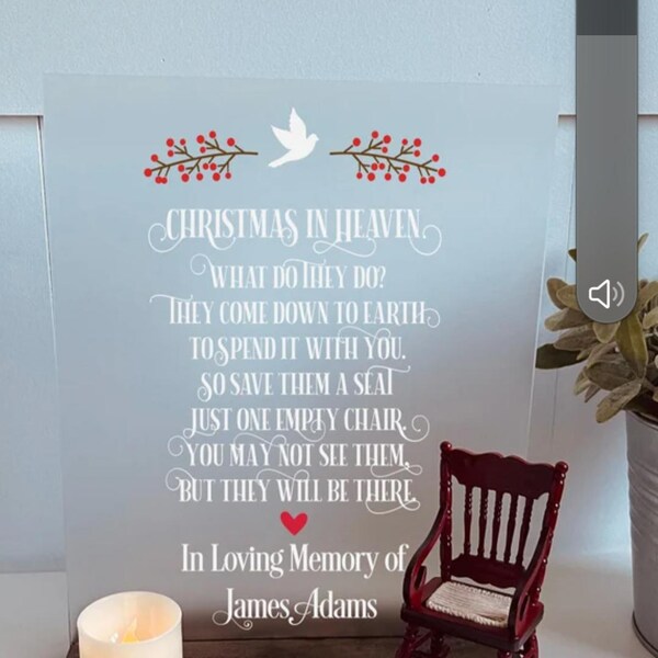 Christmas in Heaven Memorial, Christmas Memorial Gift, Christmas ...