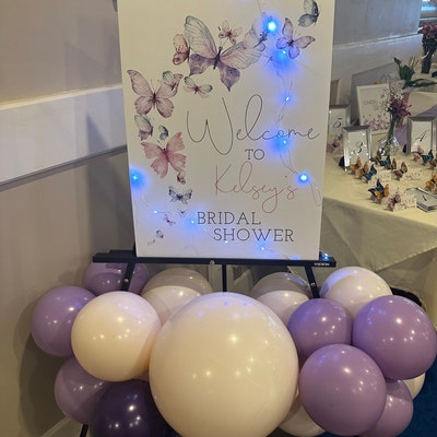 Butterflies Bridal Shower Welcome Sign, 36x48 Poster, Bachelorette ...